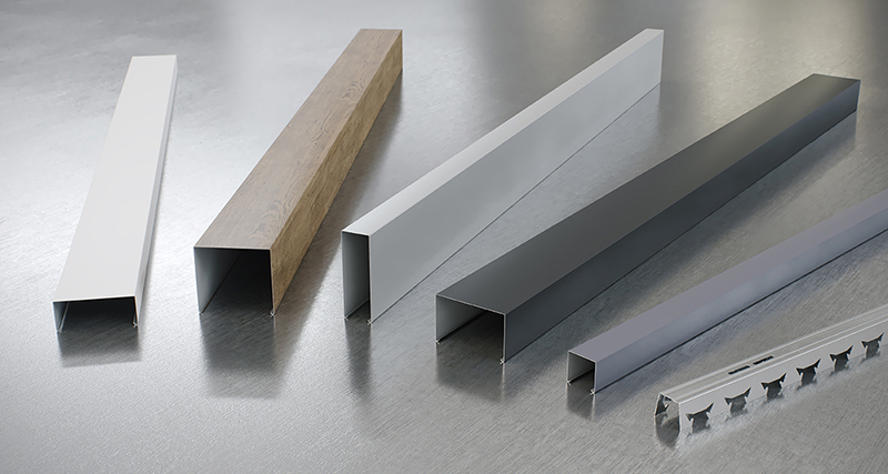 Completeness and installation of linear strip ceilings Kraft